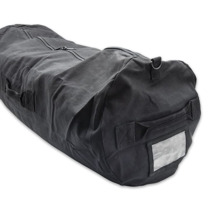Black Medium Side Zipper Duffle Bag - Hero Outdoors