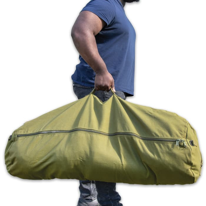 Olive Drab Large Side Zipper Duffle Bag - Hero Outdoors