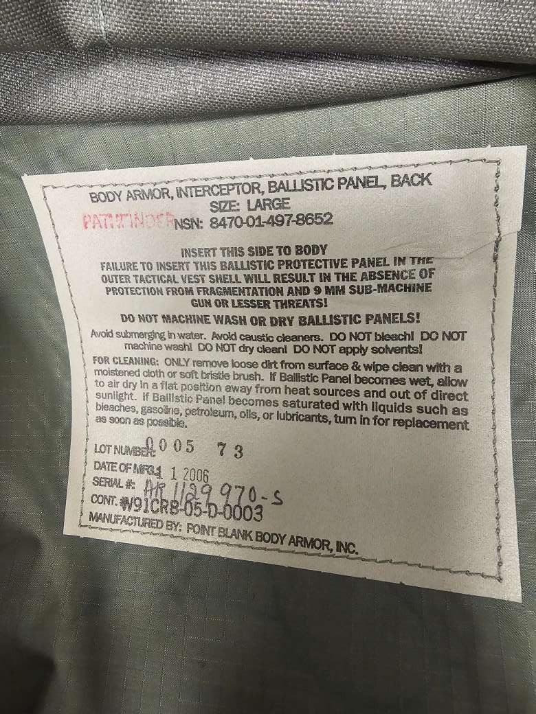 U.S. Armed Forces Interceptor Body Armor w/ Soft Armor and Plates ...