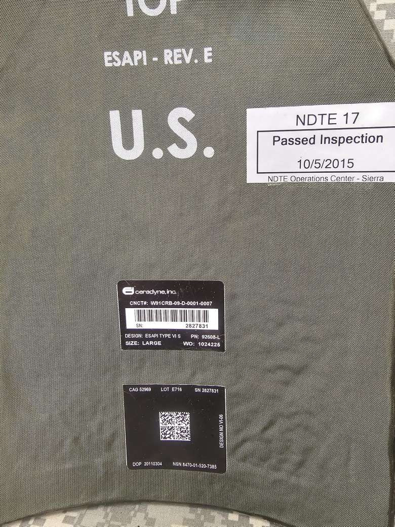 U.S. Armed Forces Interceptor Body Armor w/ Soft Armor and Plates ...