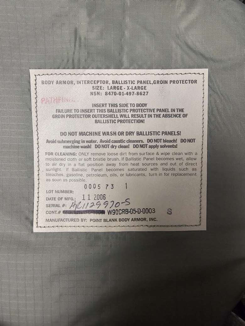 U.S. Armed Forces Interceptor Body Armor w/ Soft Armor and Plates ...