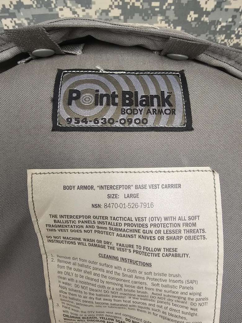 U.S. Armed Forces Interceptor Body Armor w/ Soft Armor and Plates ...