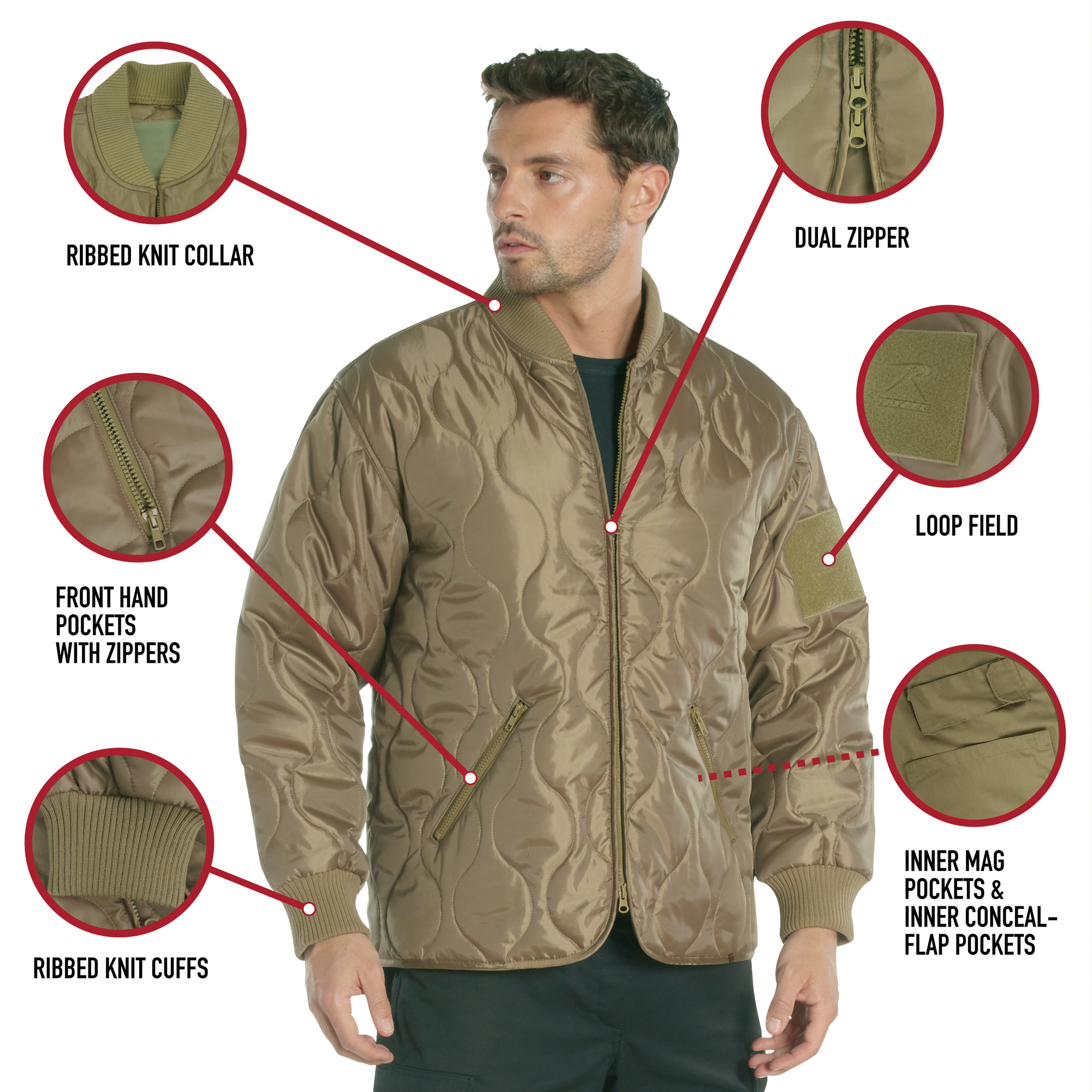 Rothco Concealed Carry Quilted Woobie Jacket - Hero Outdoors