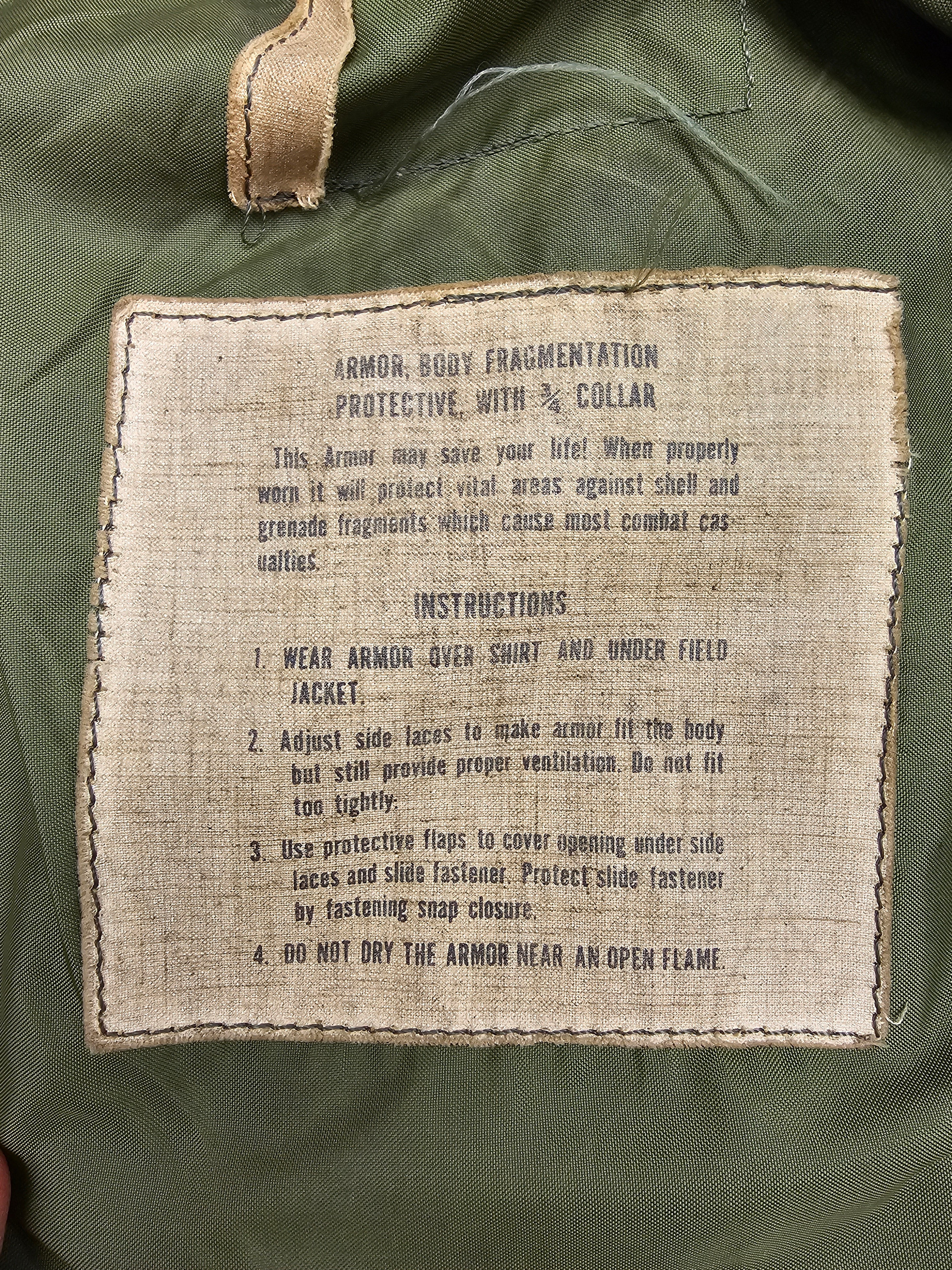 U.S. Armed Forces M69 Flak Vest w/ 3/4 Collar - Hero Outdoors