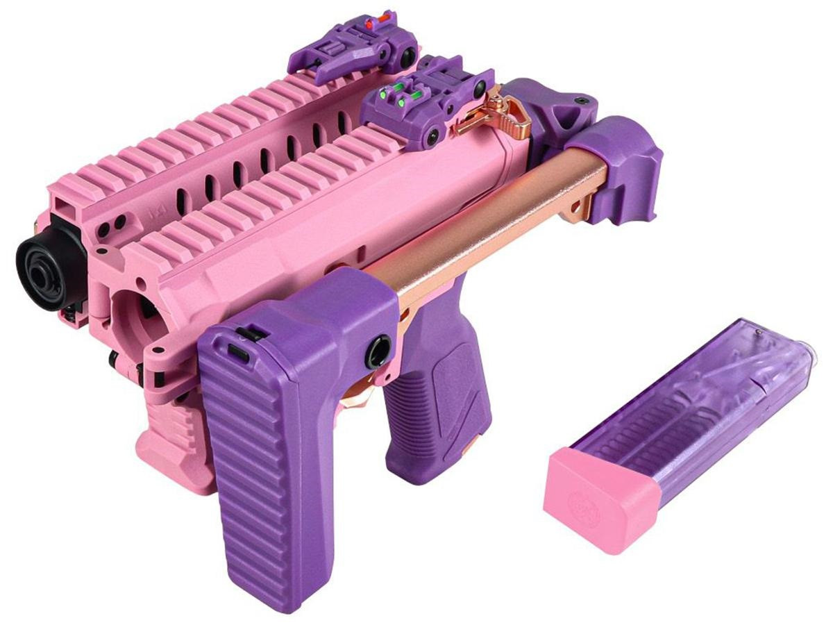 G&G FAR 9 Rapid Folding PCC Airsoft AEG Rifle (Colour: Pink) - Hero ...