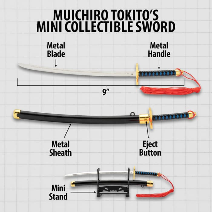 Muichiro Tokito's Nichirin Demon Slayer Sword Mini Collectible 9" w ...