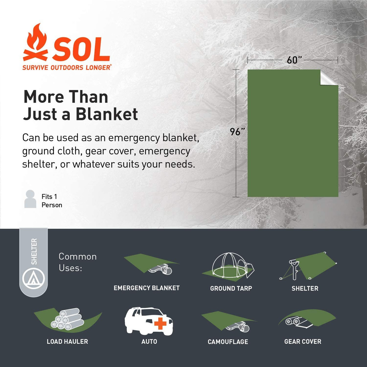 SOL Heavy Duty Emergency Blanket - Hero Outdoors