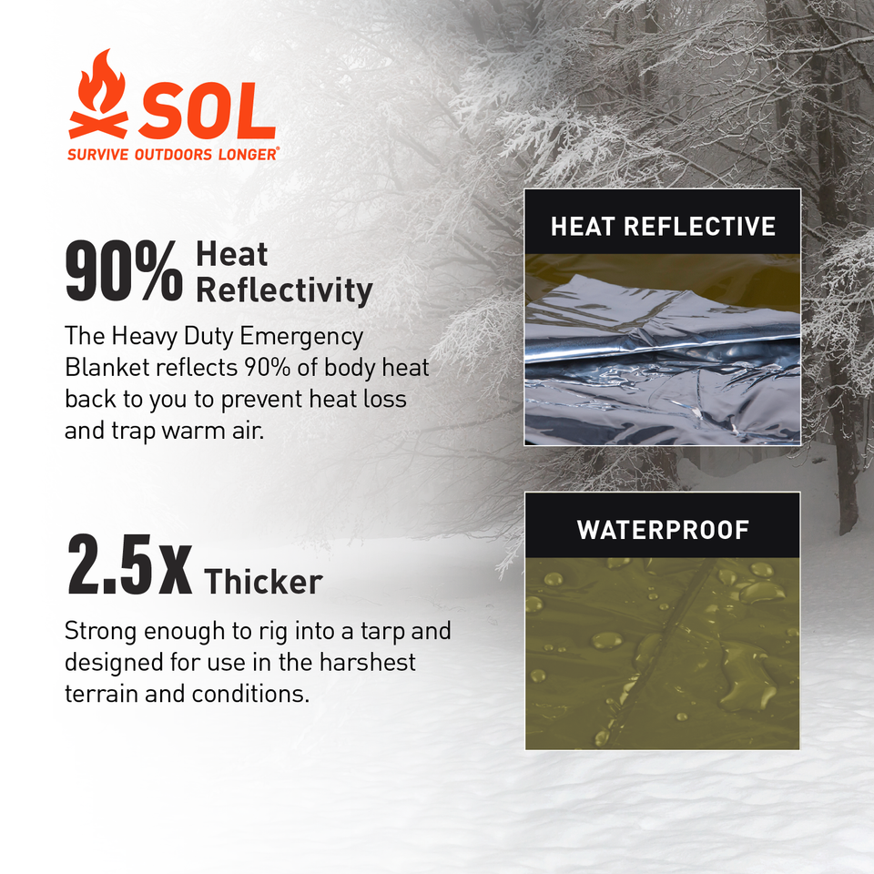 SOL Heavy Duty Emergency Blanket - Hero Outdoors