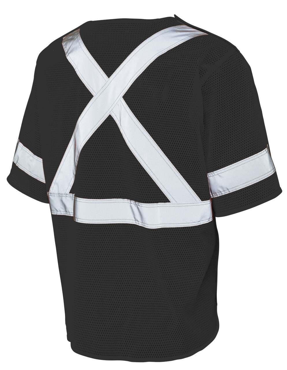 Mesh Safety Vest with Sleeves (Black)