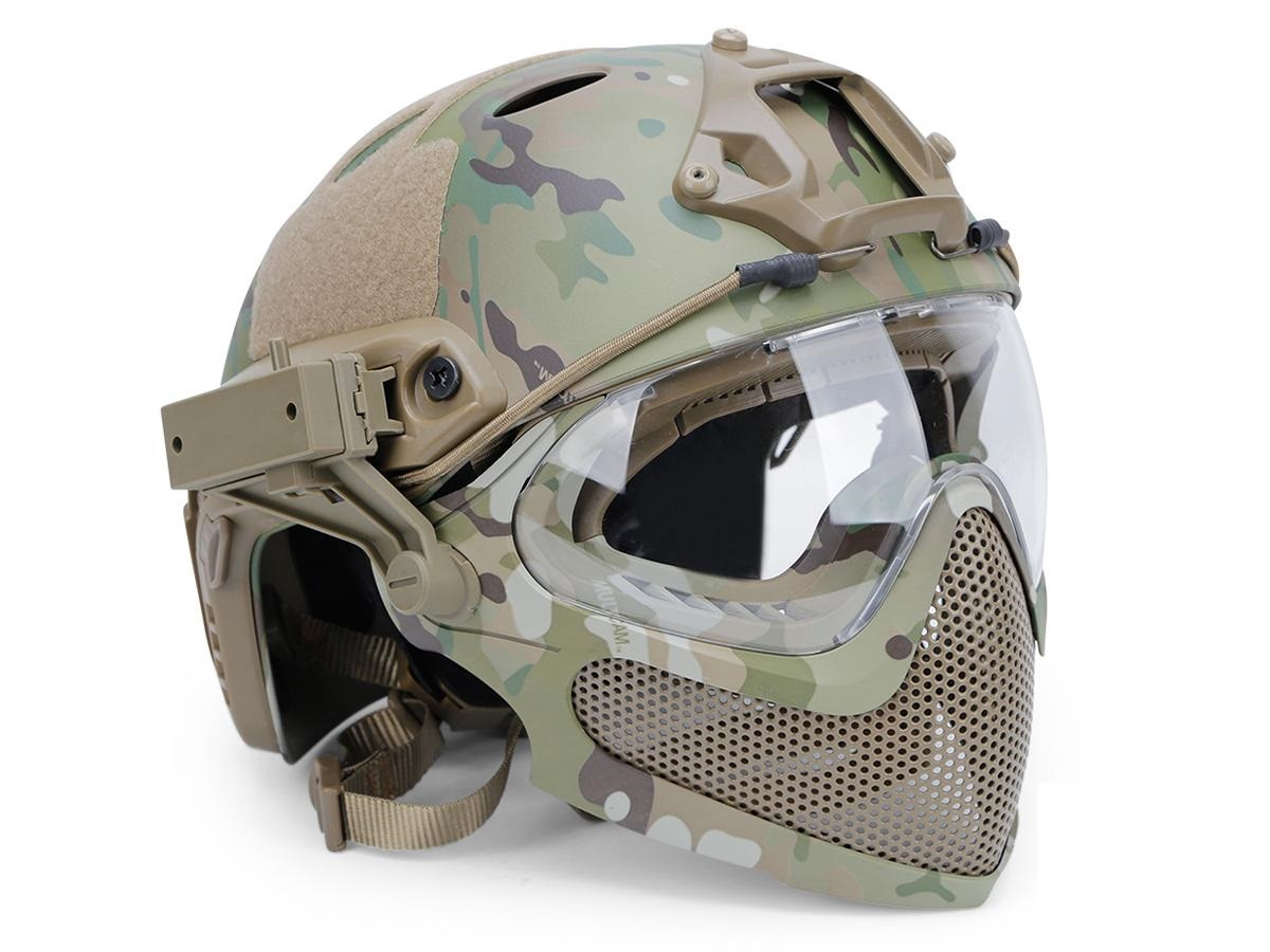 MATRIX "Pilot" Steel Mesh Face Mask w/ Helmet