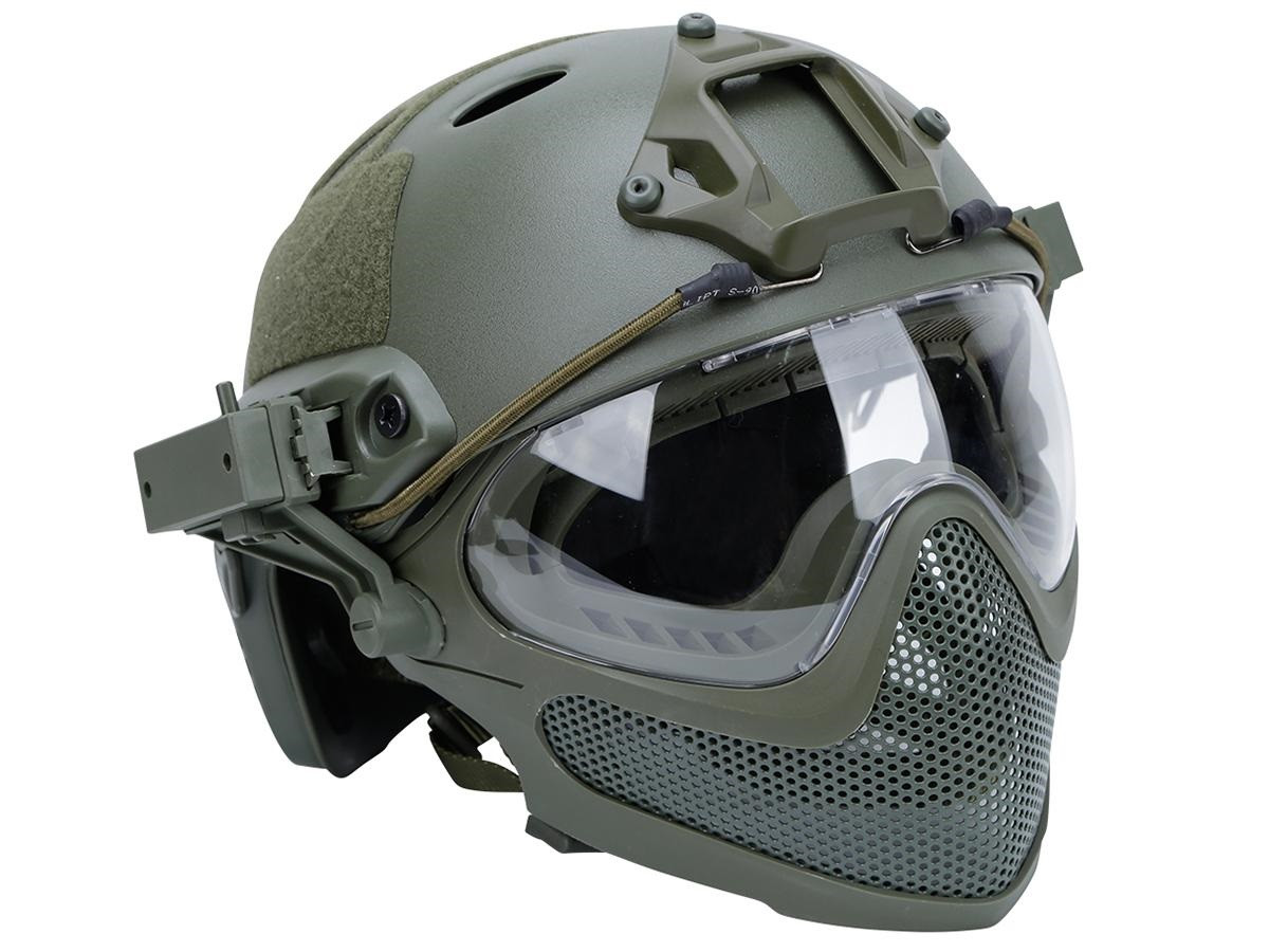 MATRIX "Pilot" Steel Mesh Face Mask w/ Helmet