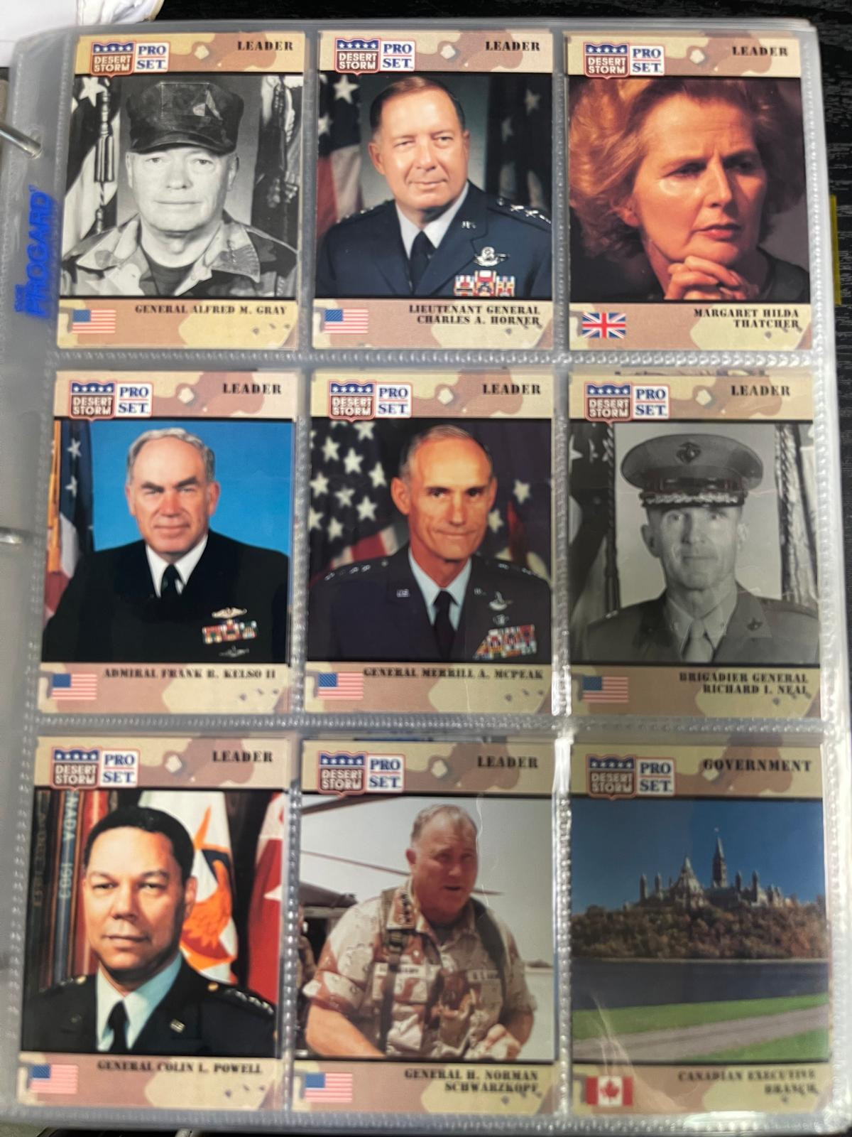 Desert Storm Military Trading Card Set