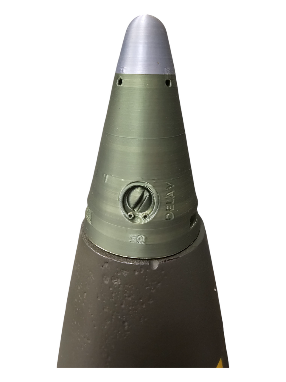 Deactivated M795 155mm Projectile w/ 3D printed Dummy Fuse