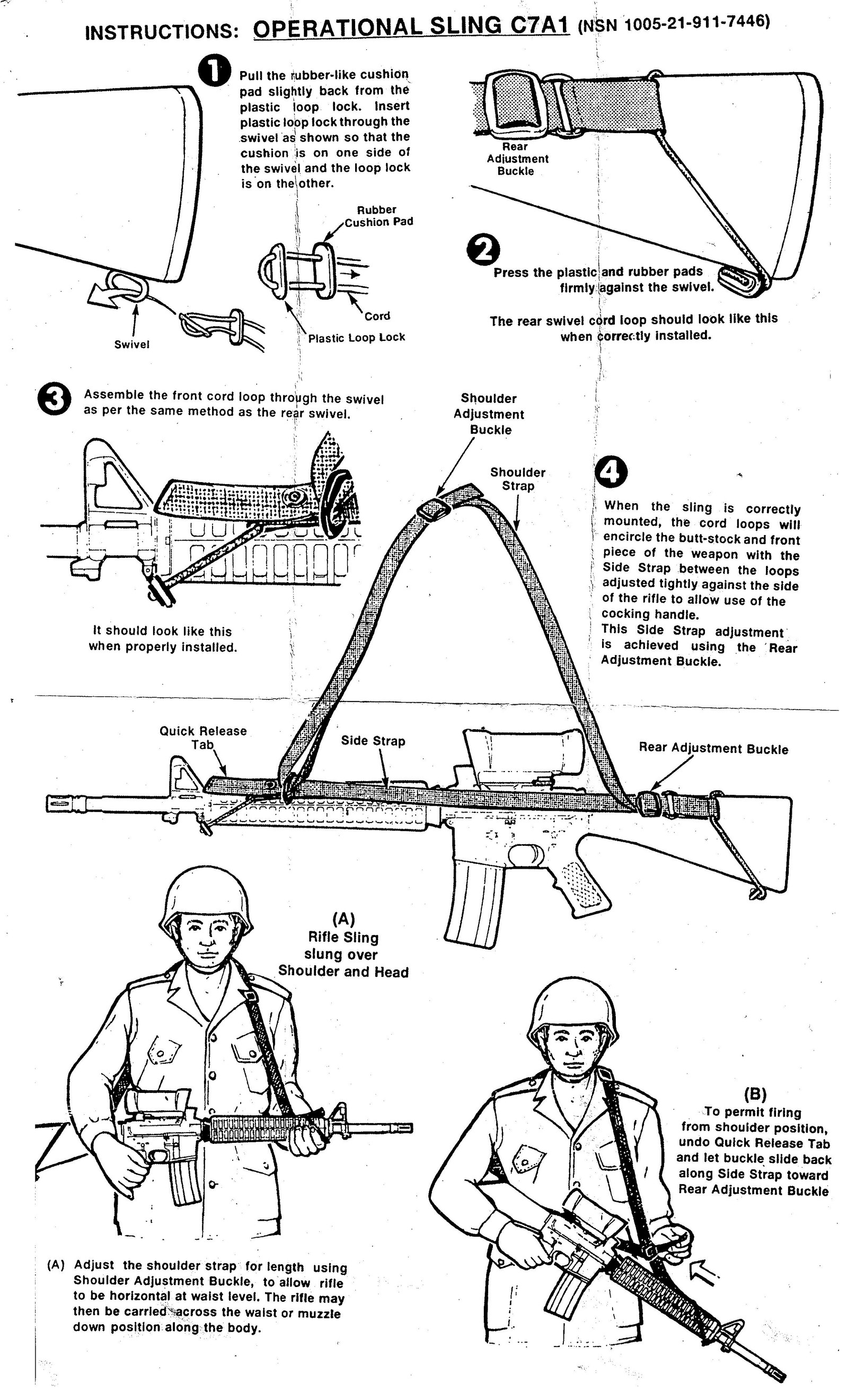 Canadian Armed Forces C7/C8 2-Point Sling