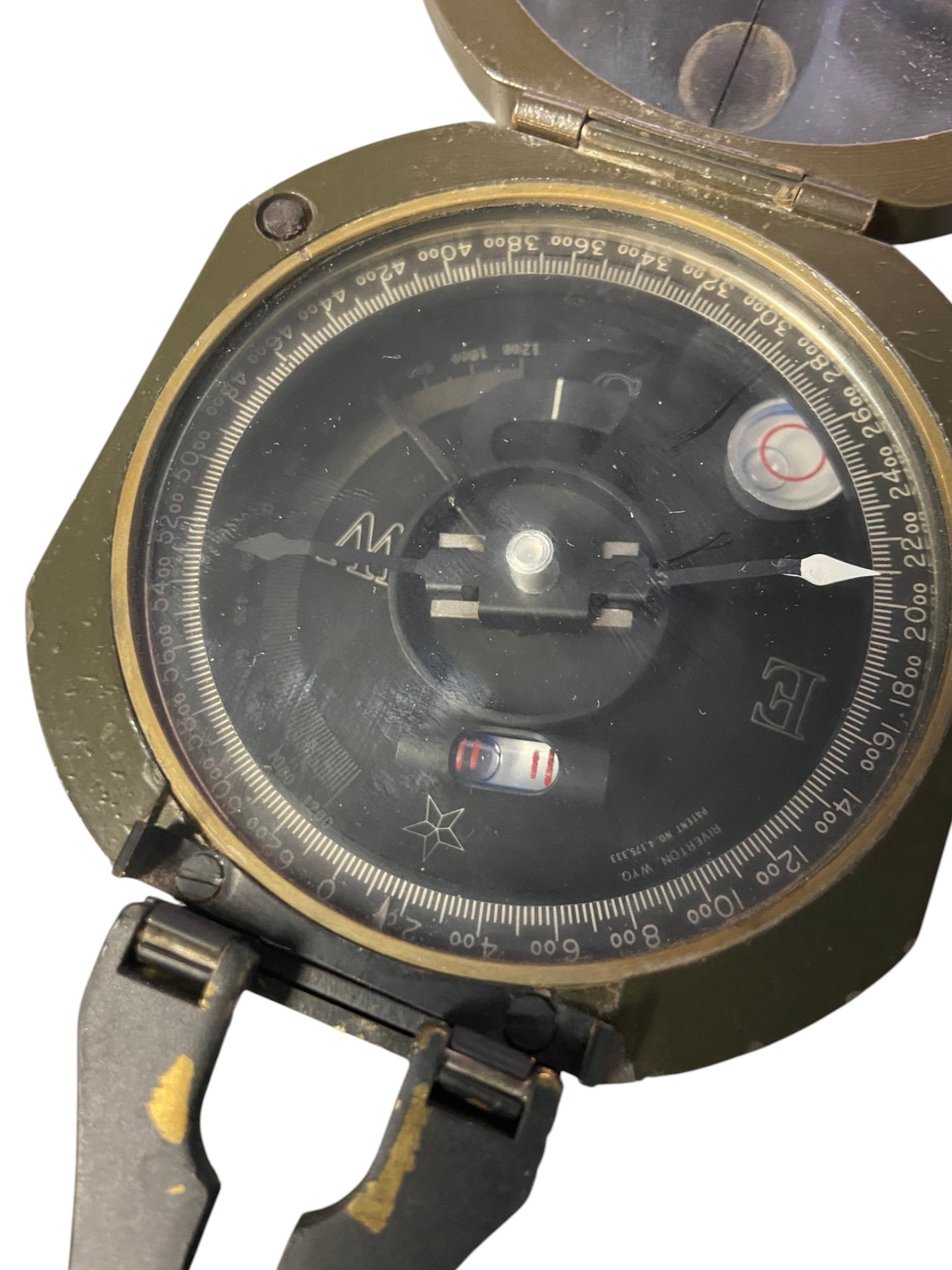 U.S. Armed Forces M2 Lensatic Engineer/Artillery Compass W/ Carrying Case