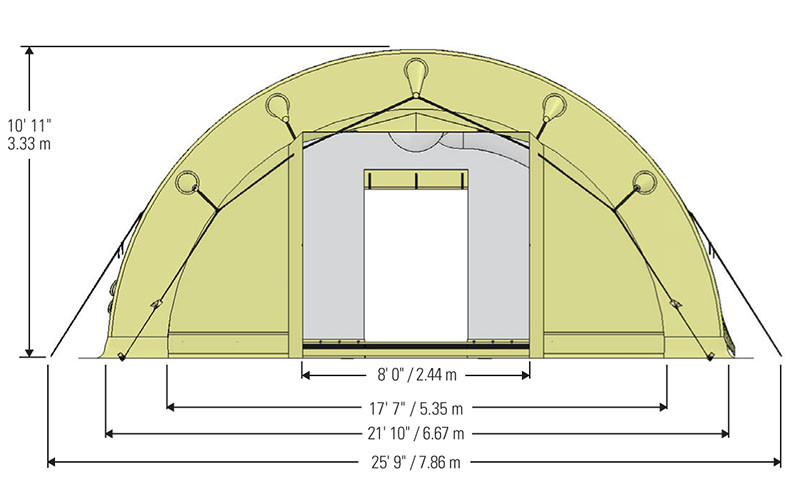 HDT Airbeam Shelter Model 32 - Tan In Crate - Hero Outdoors