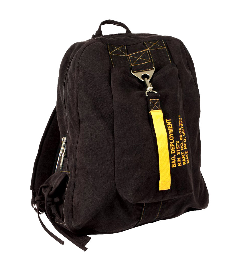 Rothco Vintage Canvas Flight Bag - Black - Hero Outdoors