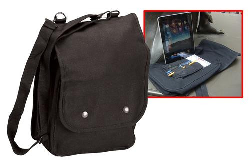 Rothco Canvas Map Case Shoulder Bag - Black - Hero Outdoors