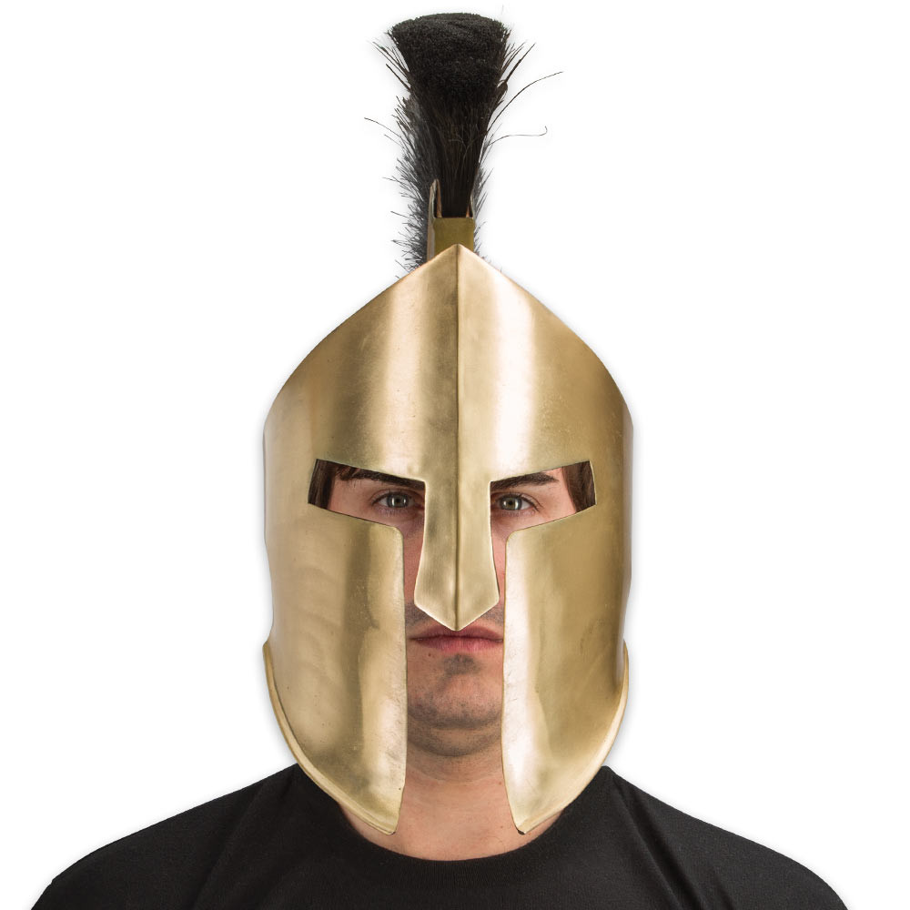Ancient Greek / Spartan Crested Helmet and Facemask - Hero Outdoors