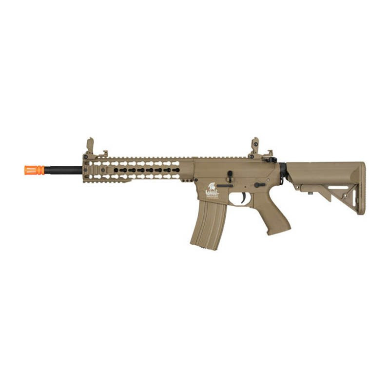 Lancer Tactical M4 KeyMod Gen 2 EVO AEG Airsoft Rifle - Tan - Hero Outdoors