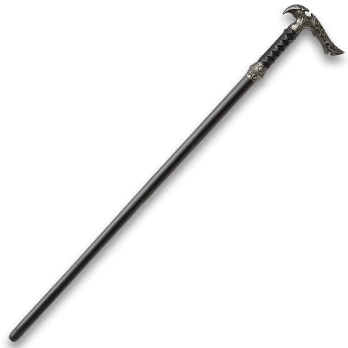 Kit Rae Black Axios Sword Cane - 1045 Carbon Steel Blade - Hero Outdoors
