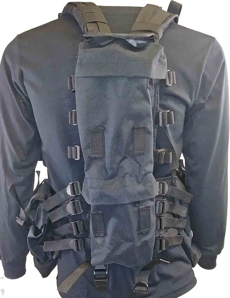 Military Style Camo Tac Vest - Black - Hero Outdoors