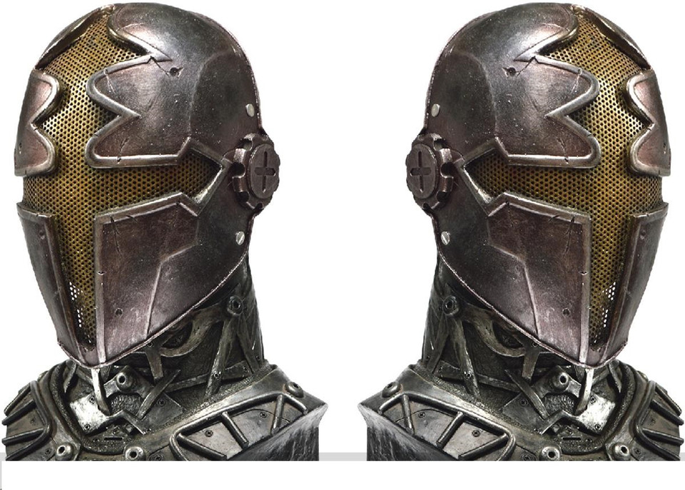 R-Custom Fiberglass Wire Mesh "Gold Paladin" Mask Inspired by Hellgate ...