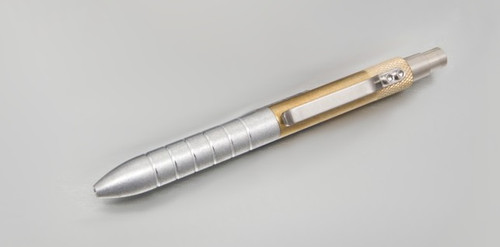 Karas Kustoms EDK Pen - Brass Body/Tumbled Grip - Hero Outdoors