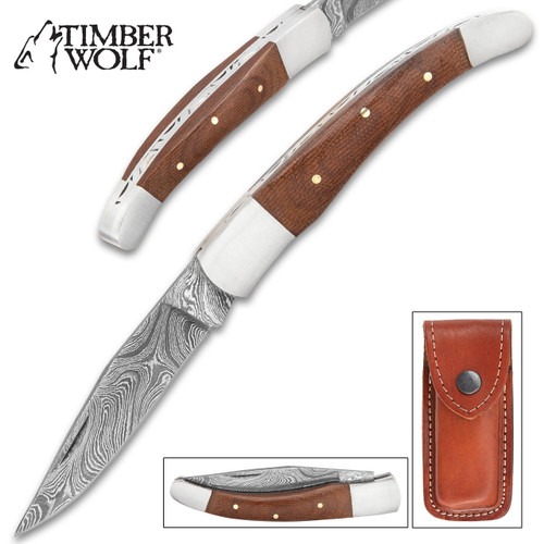 Timber Wolf Riverwood Pocket Knife - Hero Outdoors