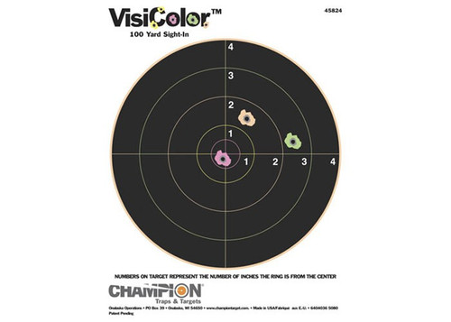 Champion VisiColor High-Visibility Paper Targets, 8" Bull - 10pk - Hero ...