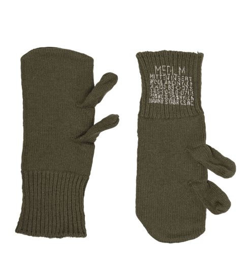U.S. Armed Forces GI OD Wool Trigger Finger Mittens - Hero Outdoors