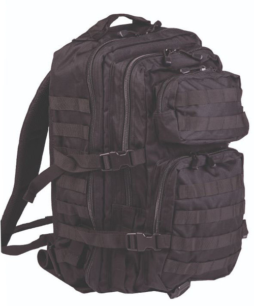 Mil-Tec Black Large Assault Pack - Hero Outdoors