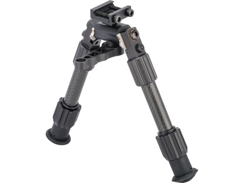 TruGlo Tac-Pod Pro Adjustable Carbon Fiber Bipod w/ Pivoting Picatinny ...