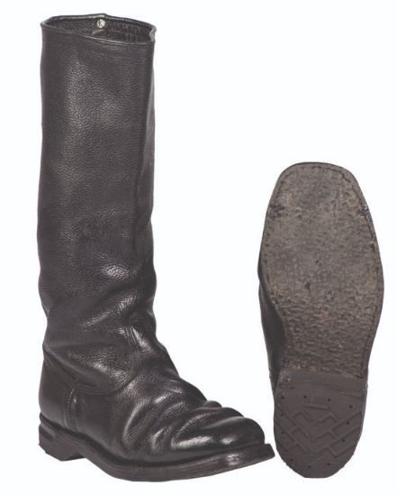 German Armed Forces Black Leather Police Riding Boots - Hero Outdoors
