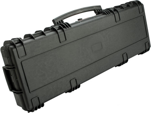 45" Waterproof Rolling Hard Shell Locking Gun Case w/ Custom Grid Foam ...