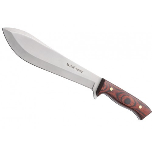 MUELA MACHETE, X50CrMoV15, 8-5/8" Fixed Blade Machete, Coral Pakkawood ...