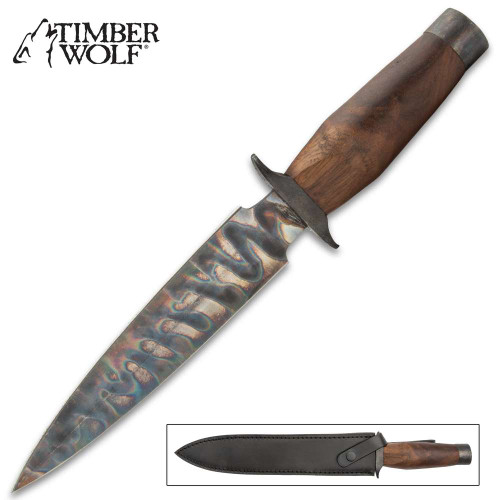 Timber Wolf Fire Kissed Fighter Dagger - Hero Outdoors