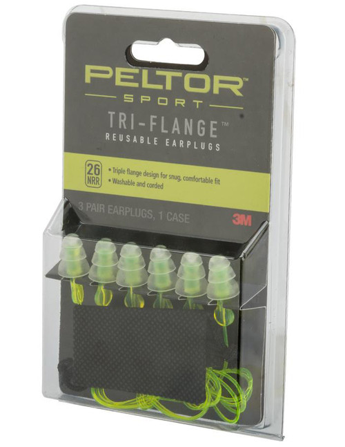 Peltor Sport Reusable Tri-Flange Ear Plugs (Type: 3 Pack) - Hero Outdoors