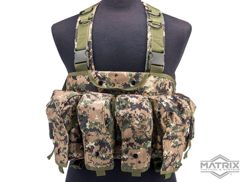 Matrix Tactical AK Chest Rig (Color: Digital Woodland) - Hero Outdoors