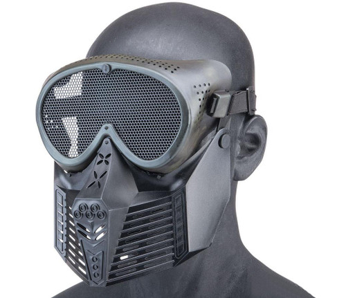 P-Force TOP Tactical Low Profile Wire Mesh Airsoft Mask (Color: Black ...