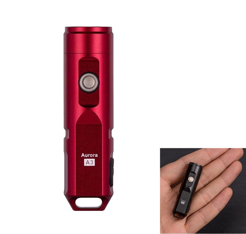 RovyVon A3X Red Aluminum Keychain Flashlight-650 Lumens - Hero Outdoors