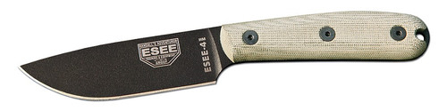 ESEE 4HM-B Fixed Blade Knife, 1095 Carbon, Modified Micarta Handle ...