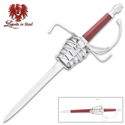 Legends In Steel Mini Guard Rapier & Scabbard - Hero Outdoors