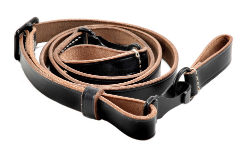 WW2 German Officers Black Leather Shoulder Cross Strap - Hero Outdoors
