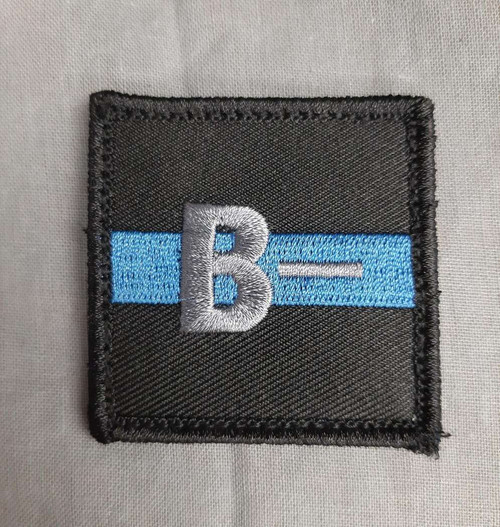 Thin Blue Line Blood type Velcro Patch - Hero Outdoors