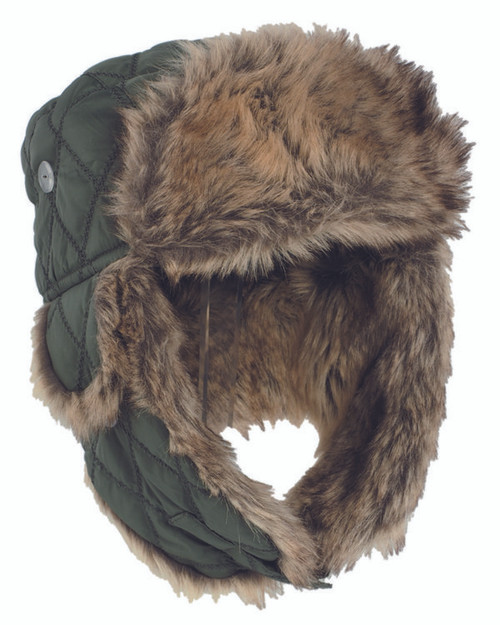 Mil-Tec OD Winter Cap w/Faux Fur - Hero Outdoors