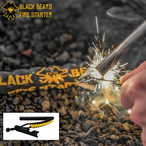 Black Beard Fire Starter Ferro Rod - Hero Outdoors