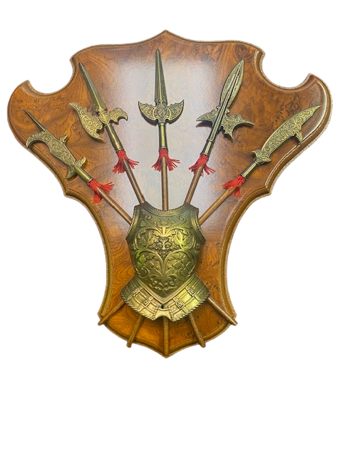 Denix Decorated Shield w/5 Different Halberds - Hero Outdoors