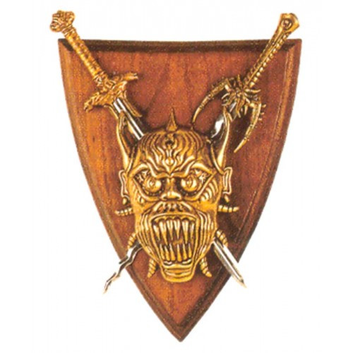 Denix Replica Panoply Devil Shield w/Two Swords - Hero Outdoors