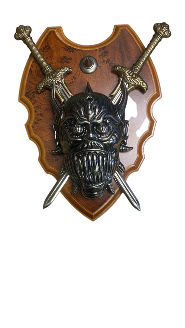 Denix Replica Panoply Nickle Devil Shield w/Two Swords - Hero Outdoors